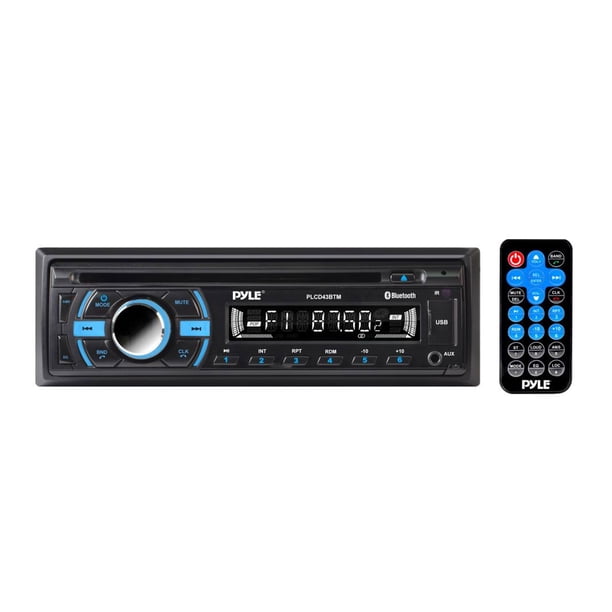 Pyle Single DIN Marine Bluetooth Stereo Receiver & CD Player with ...