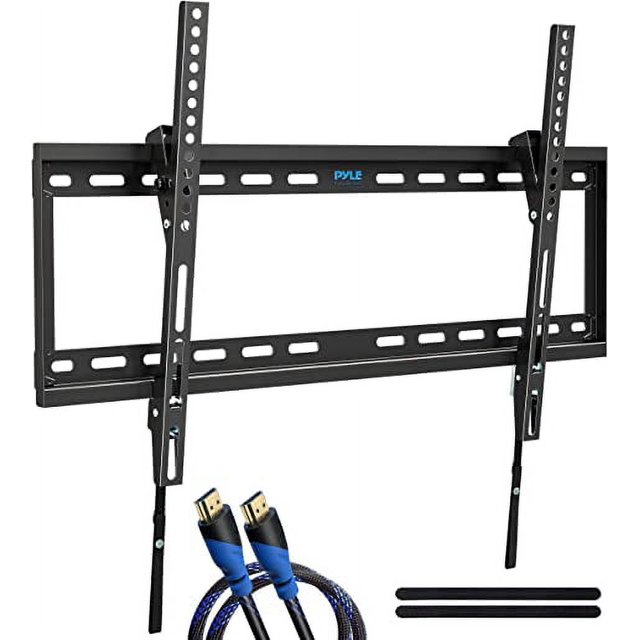 Pyle Tilting Wall Mount TV Bracket Heavy Duty Universal Flat Screen TV ...