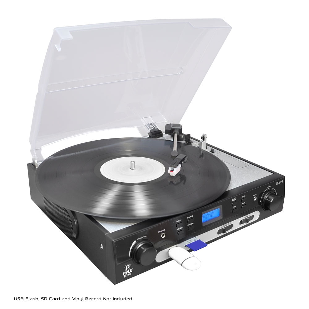 Pyle USB Turntable W/ direct-to-digital USB/SD Card Encoder & Built-in ...