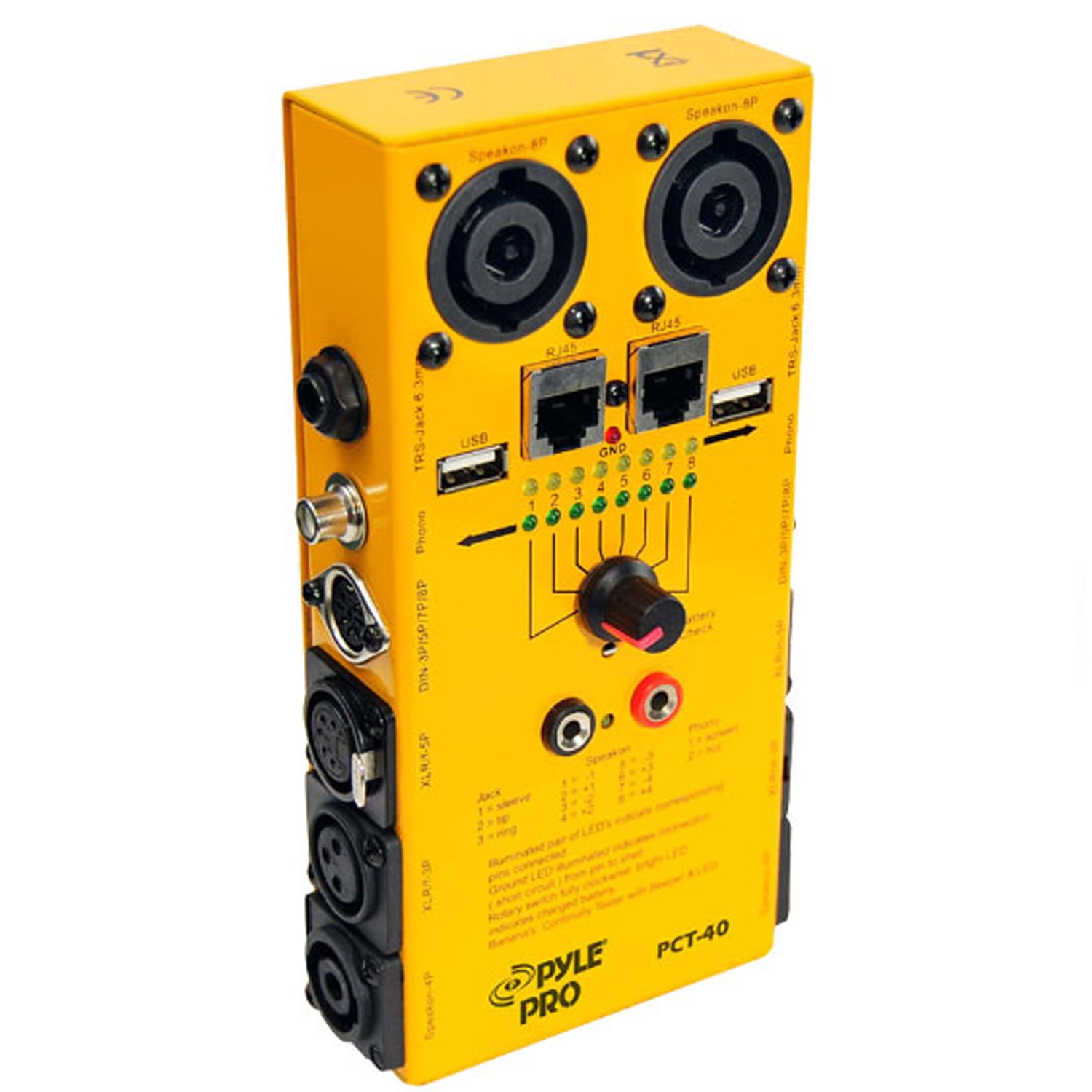 PylePro 12 Plug Pro Audio Cable Tester - Walmart.com