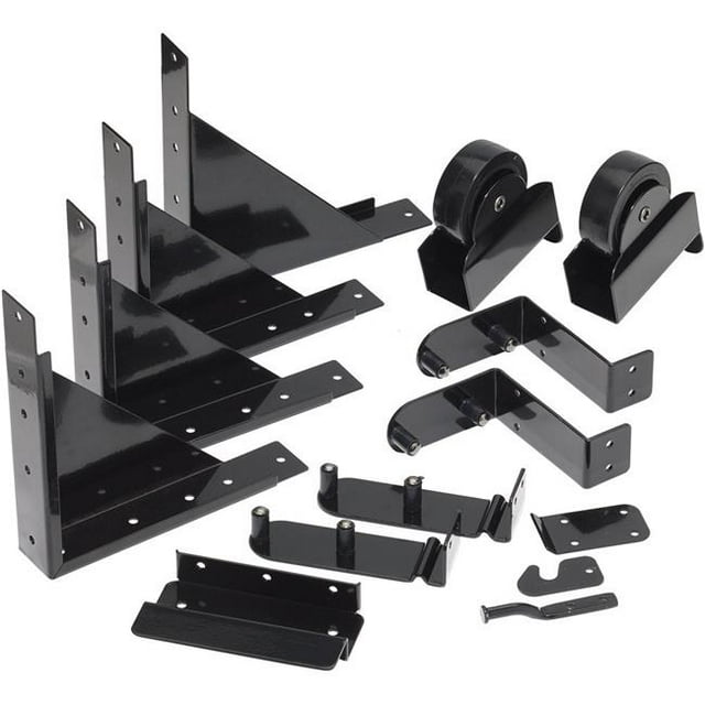 Pylex 11052 Black Sliding Gate Kit, Durable Fence Hardware for Deck ...