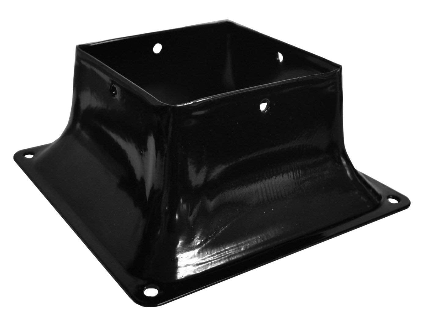 Pylex Post Base Black, Steel Deck Support, Square, 5 Pack - Walmart.com