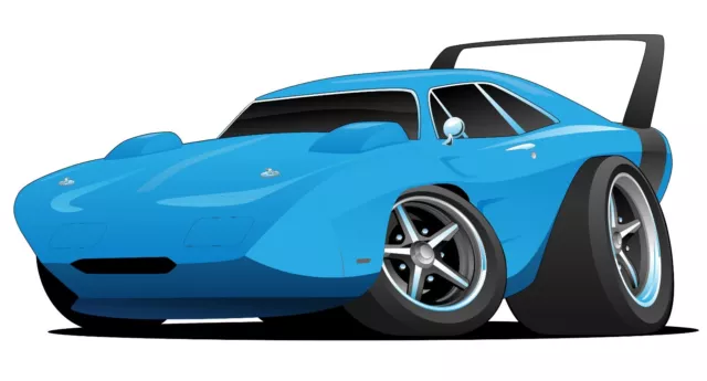 Pymouth Superbird Sticker Cartoon Muscle Car Deca Phone Decal Water ...