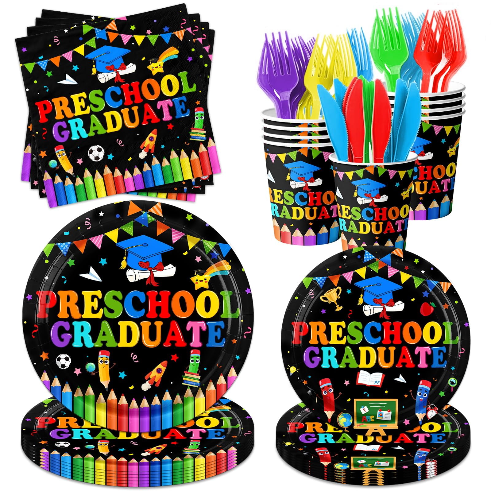 Pymurod 150Pcs Preschool Graduation KEF16 Decorations 2025 Preschool ...