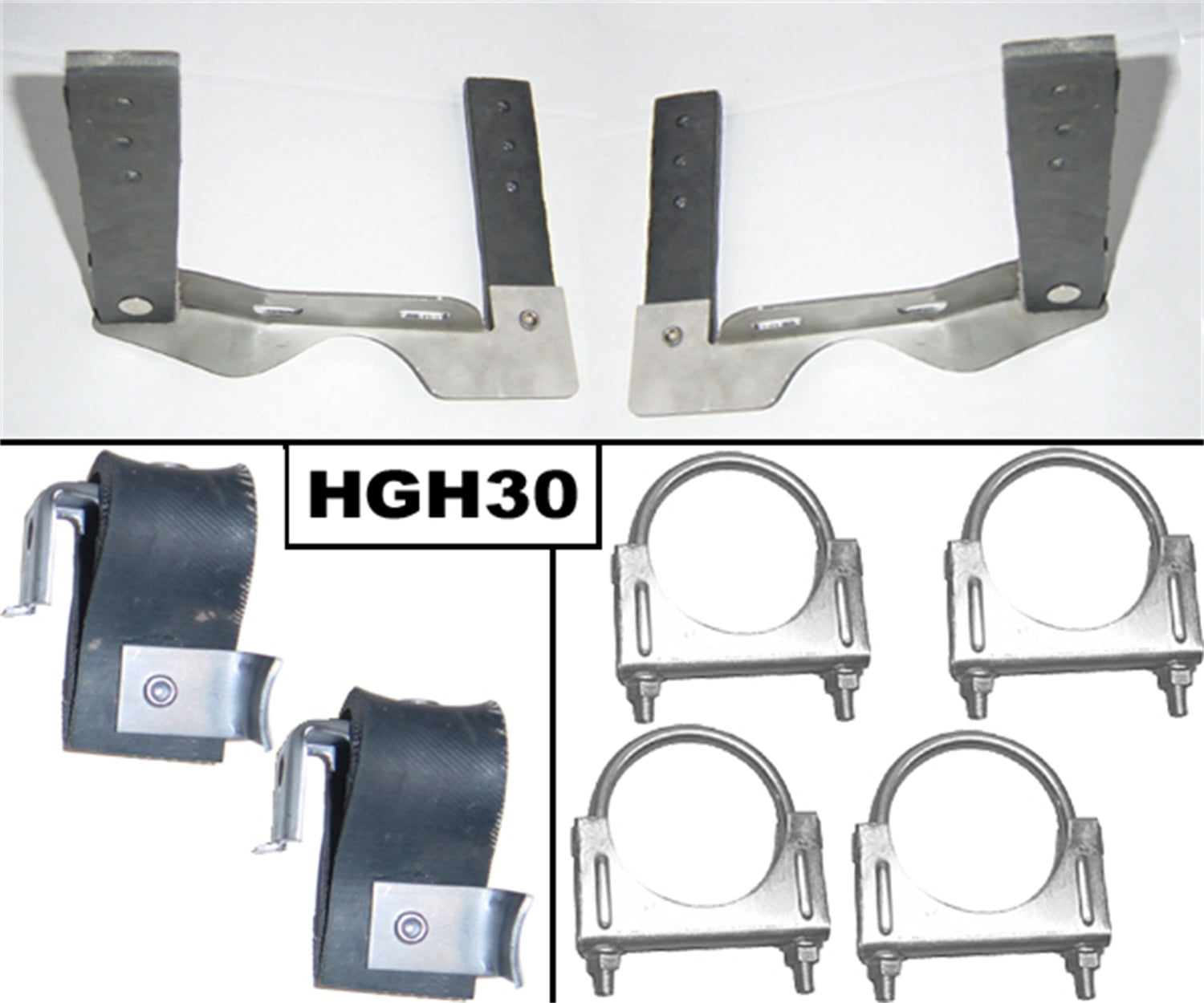 Pypes HGH30 Exhaust Hanger Kit - 2 Muffler Hangers / 2 Tailpipe Hangers ...