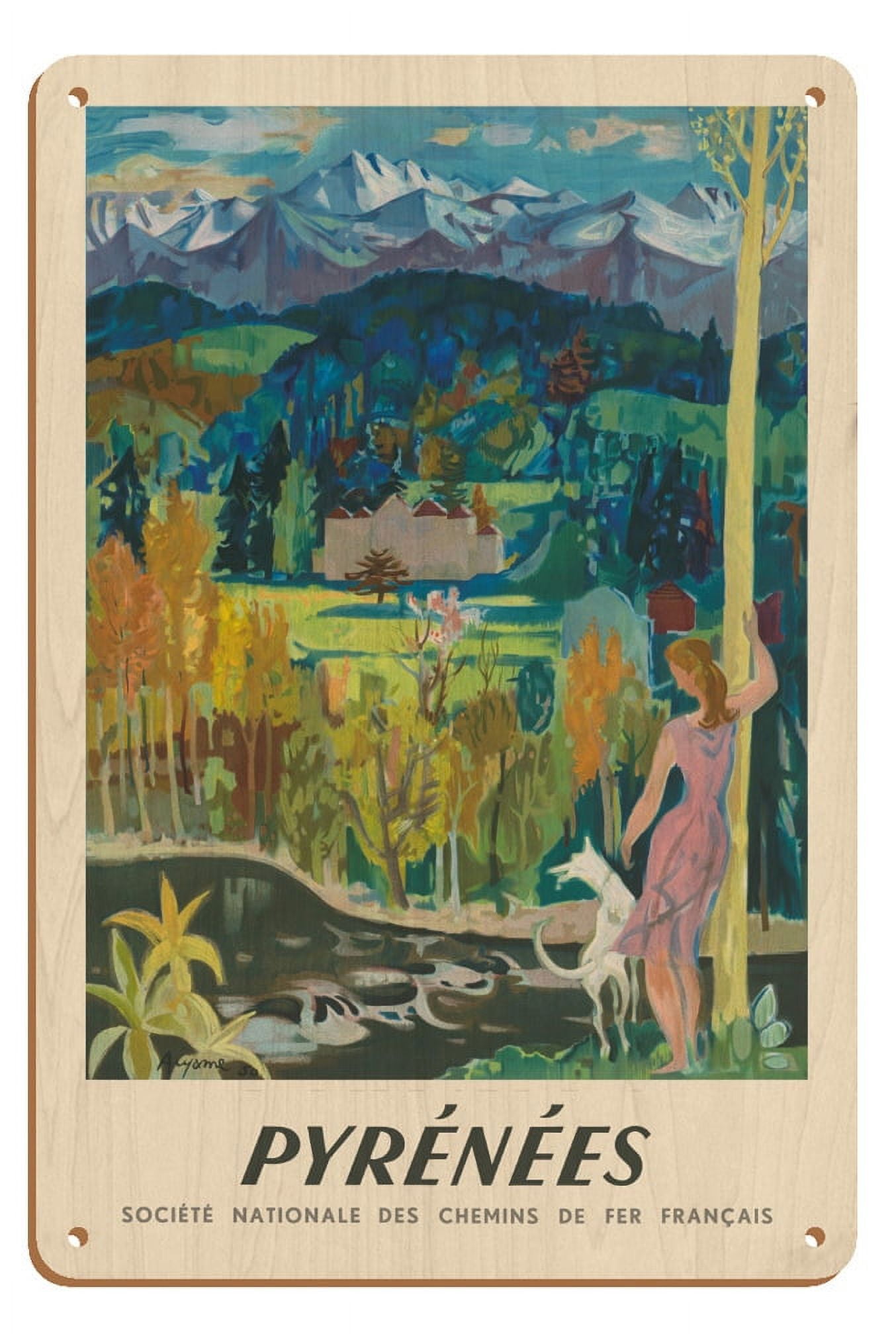 Pyrénées Mountains Europe - French National Railways (SNCF) - Vintage ...