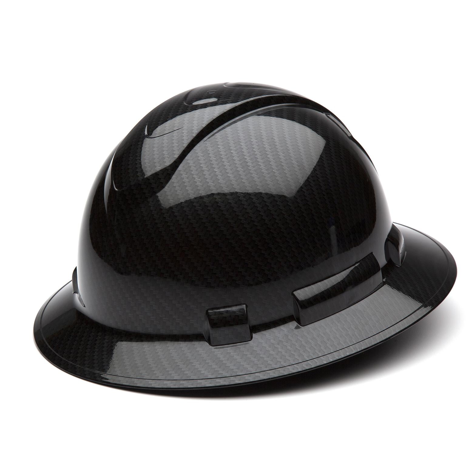 Pyramex - HP54117S Shiny Black Graphite Pattern Full Brim Style 4-Point ...