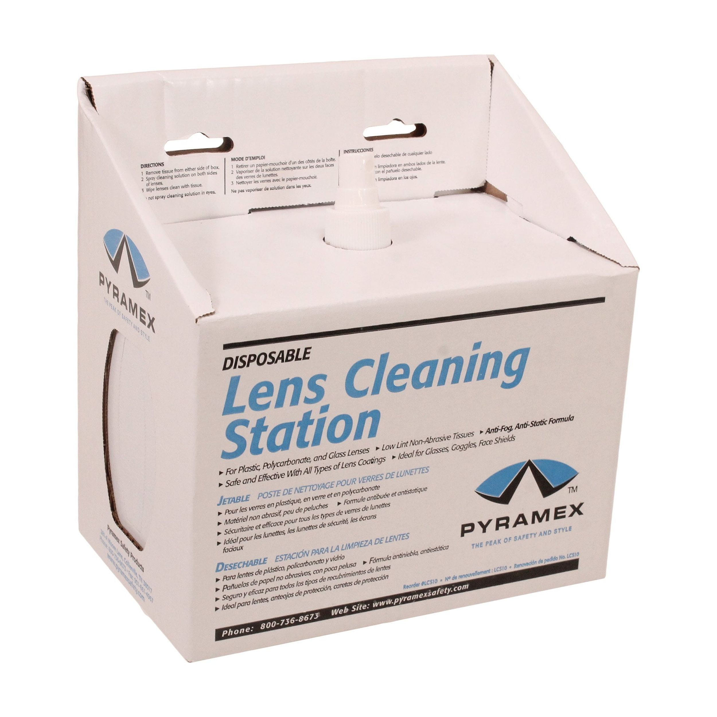 Pyramex Lens Cleaning Station With HYZ01 8Oz Cleaning Solution 600 ...