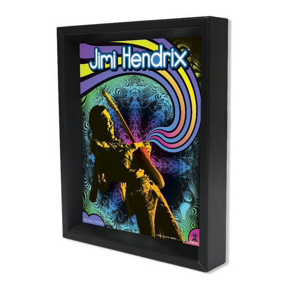 Jimi Hendrix Lenticular Shadow Box - Guitar Solo - 8x10" - Walmart.com