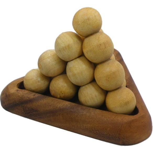Pyramid Ball Fancy - 3D Wooden Brain Teaser Puzzle - Walmart.com