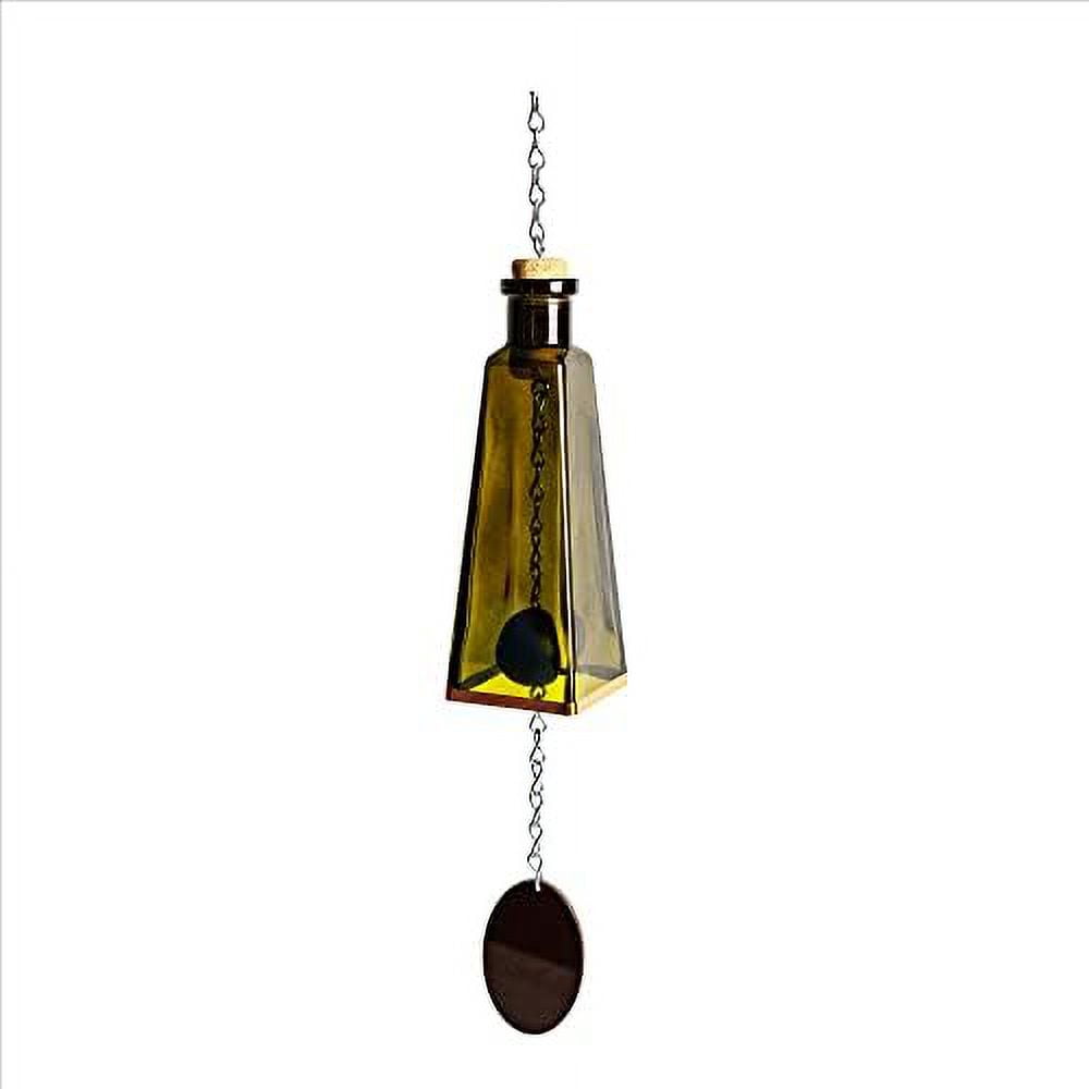 Pyramid Bottle Wind Chime for Garden & Porch Decor w/Cooper Accent ...