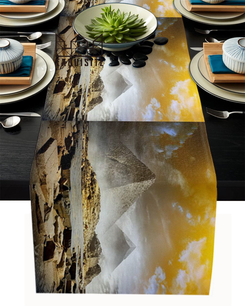 Pyramid Dark Clouds Orange Coffee Table r Dinner Table ration Wedding r ...