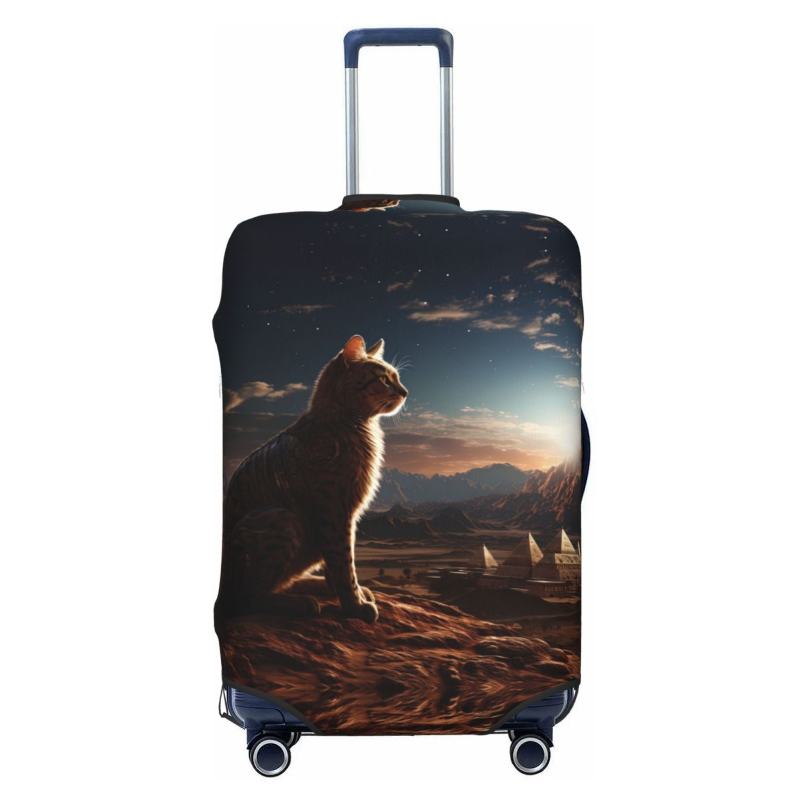 Pyramid Desert Cat Luggage Cover for Travel Business Trip, Suitcase ...