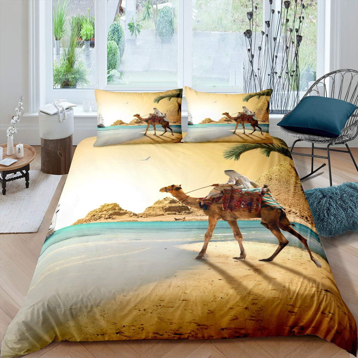 Pyramid Duvet Cover Set King African Ancient Egyptian Pyramid Vintage ...