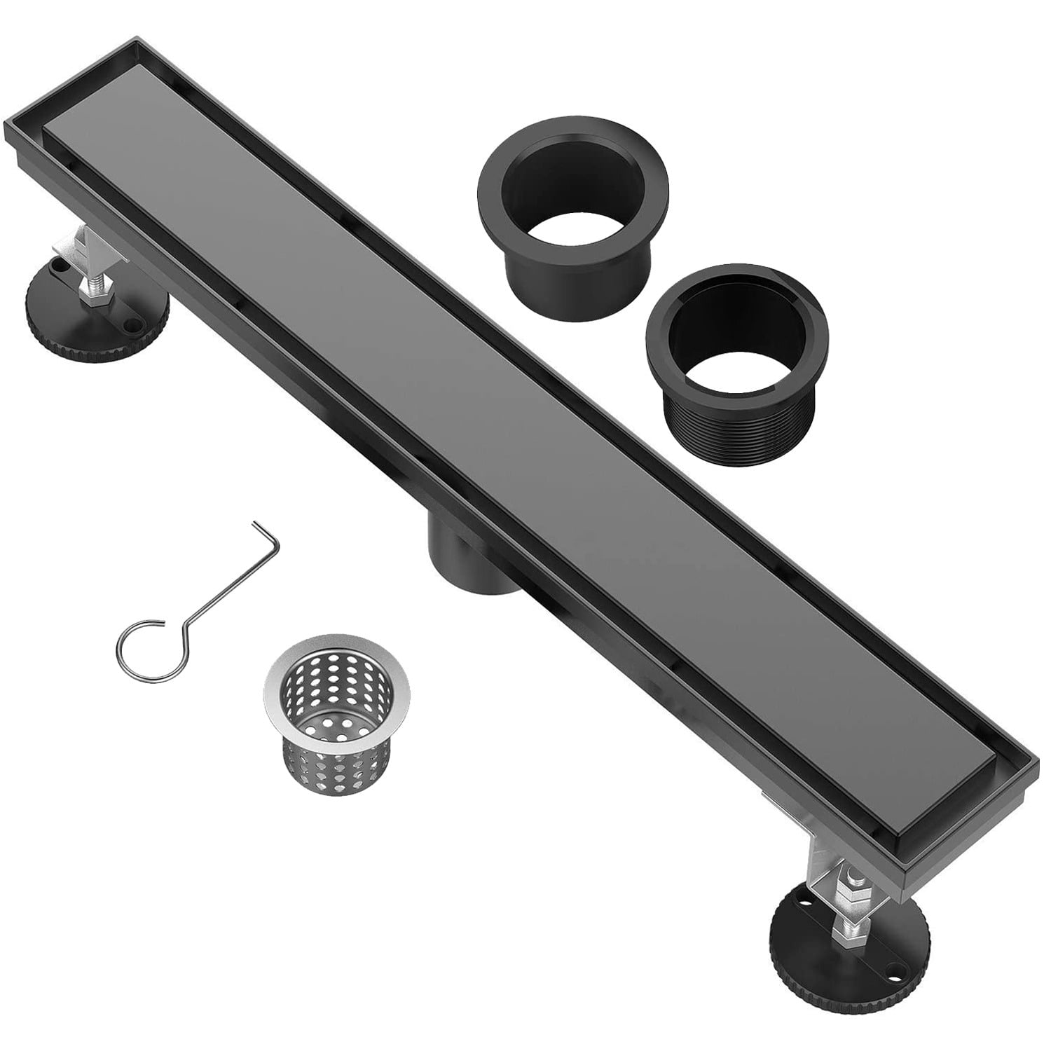 Pyramid Home Decor Quarta Matte Black Stainless Steel Linear Tile-In ...