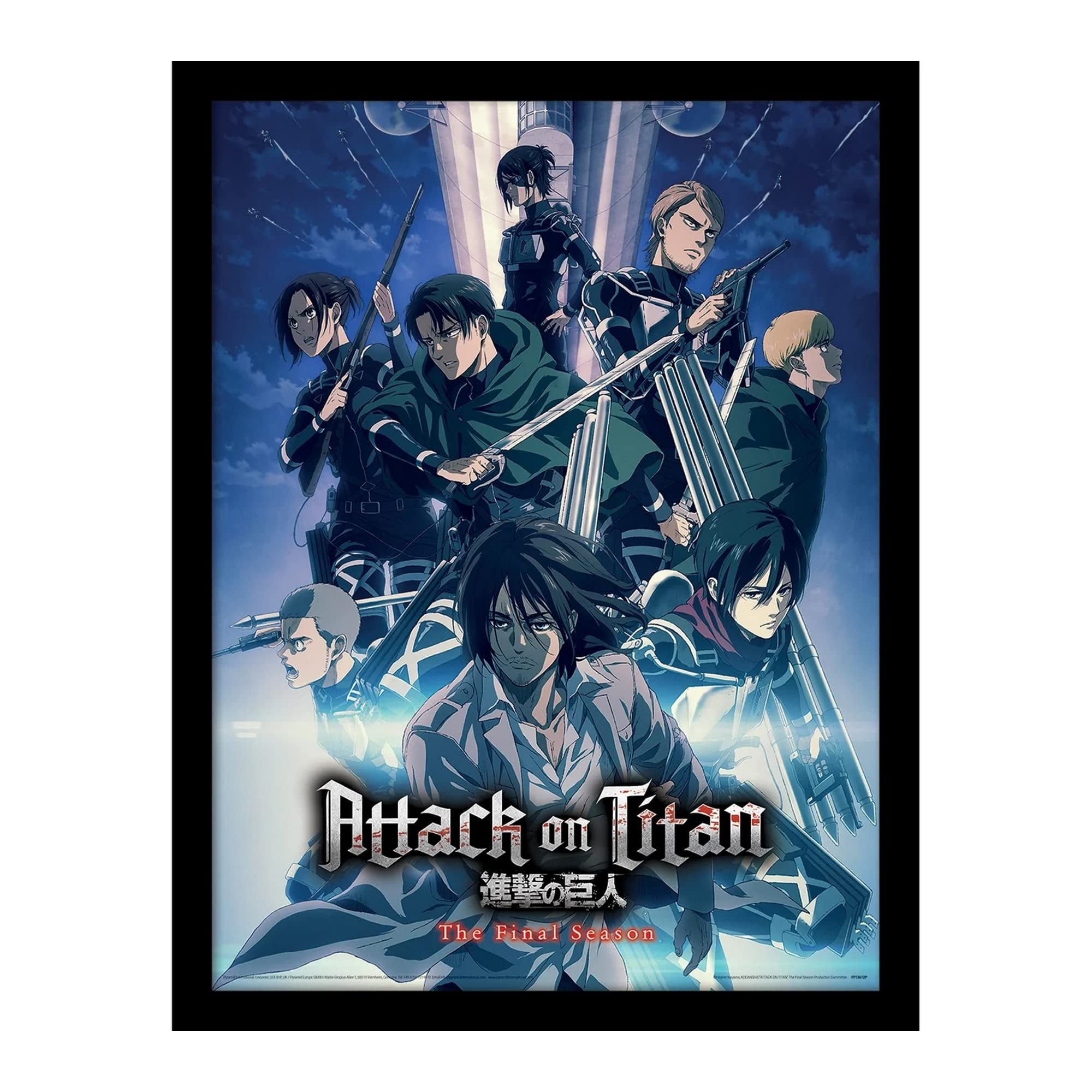 Pyramid International Attack on Titan Poster with Border and Black ...