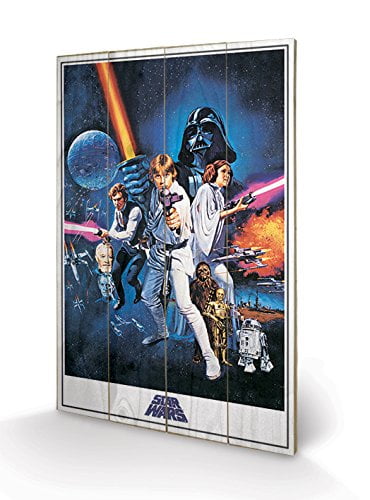 Pyramid International Star Wars A New Hope One Sheet Print Wood, Multi ...