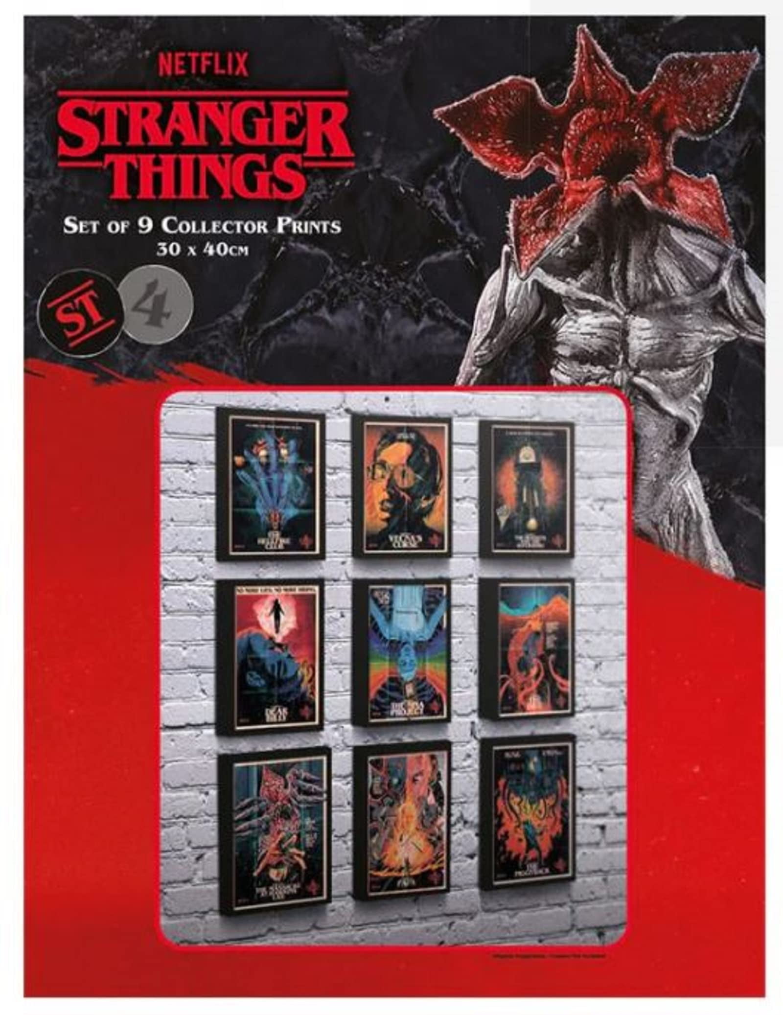 Stranger Things 4 Poster Set (Season 4 Design) Set of 9 30cm x 40cm ...