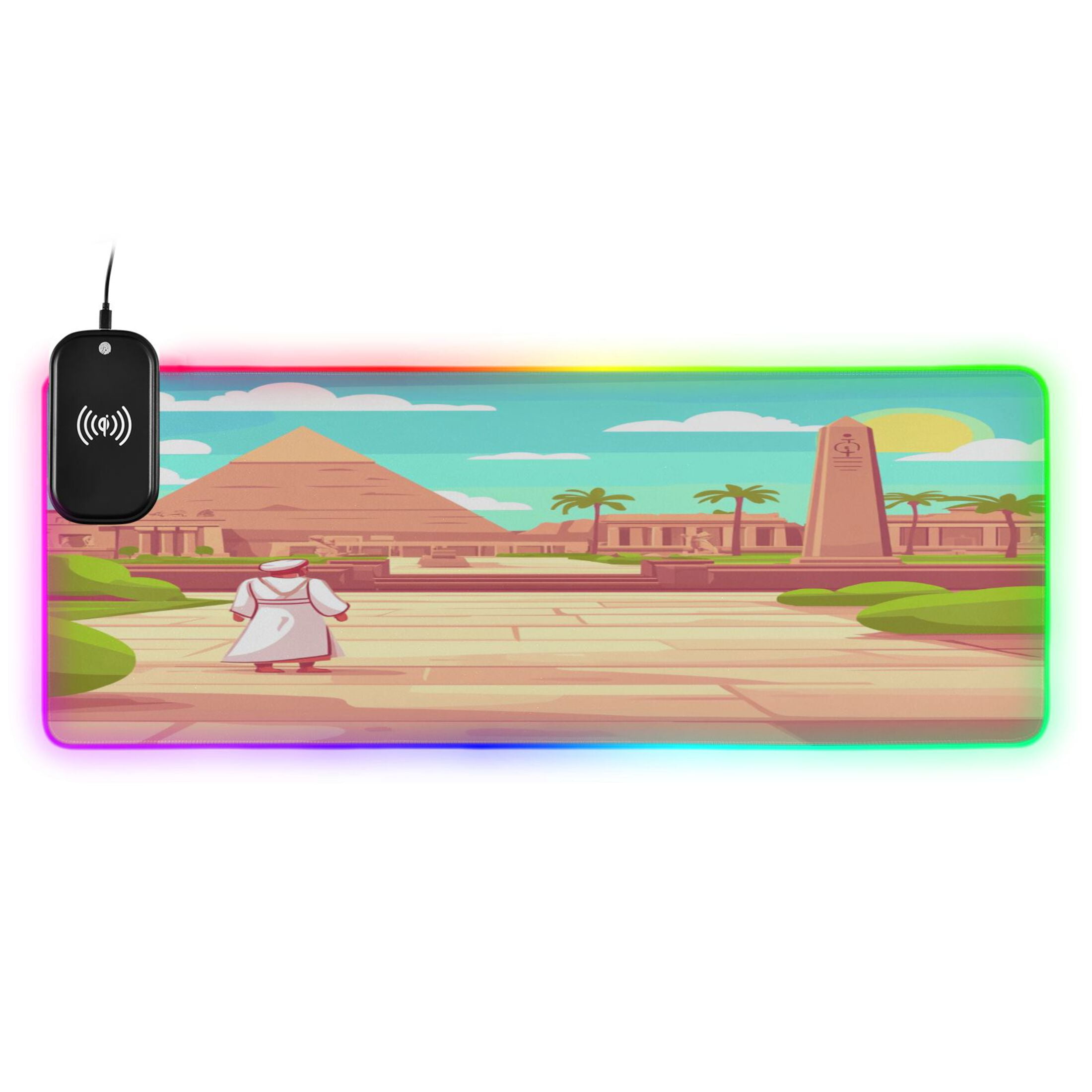 Pyramid Large RGB Gaming Mouse Pad with Fast Wireless Charging, 35.4 ...