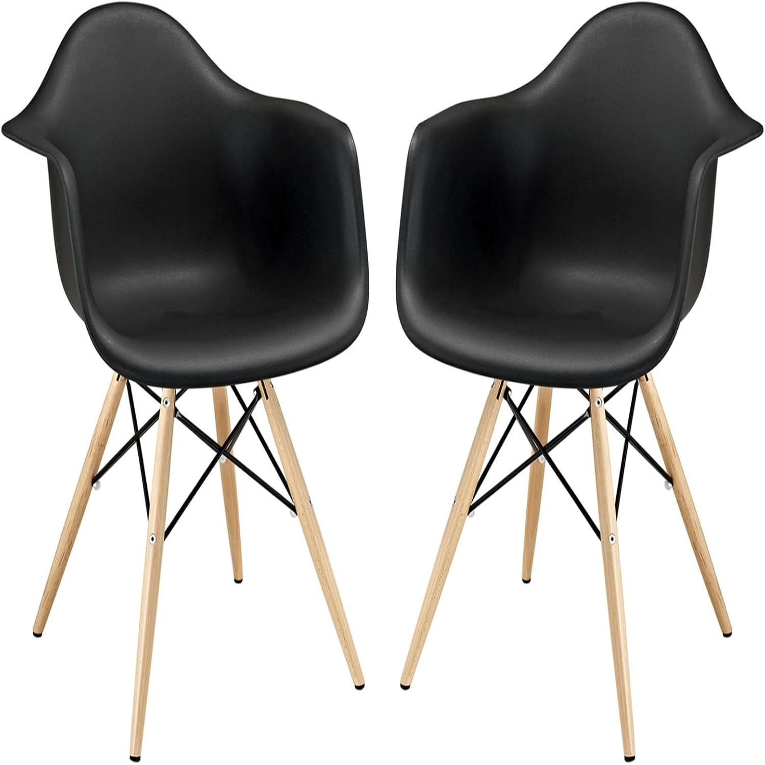 Pyramid Mid-Century Modern with Natural Wood Legs Two Dining Side ...