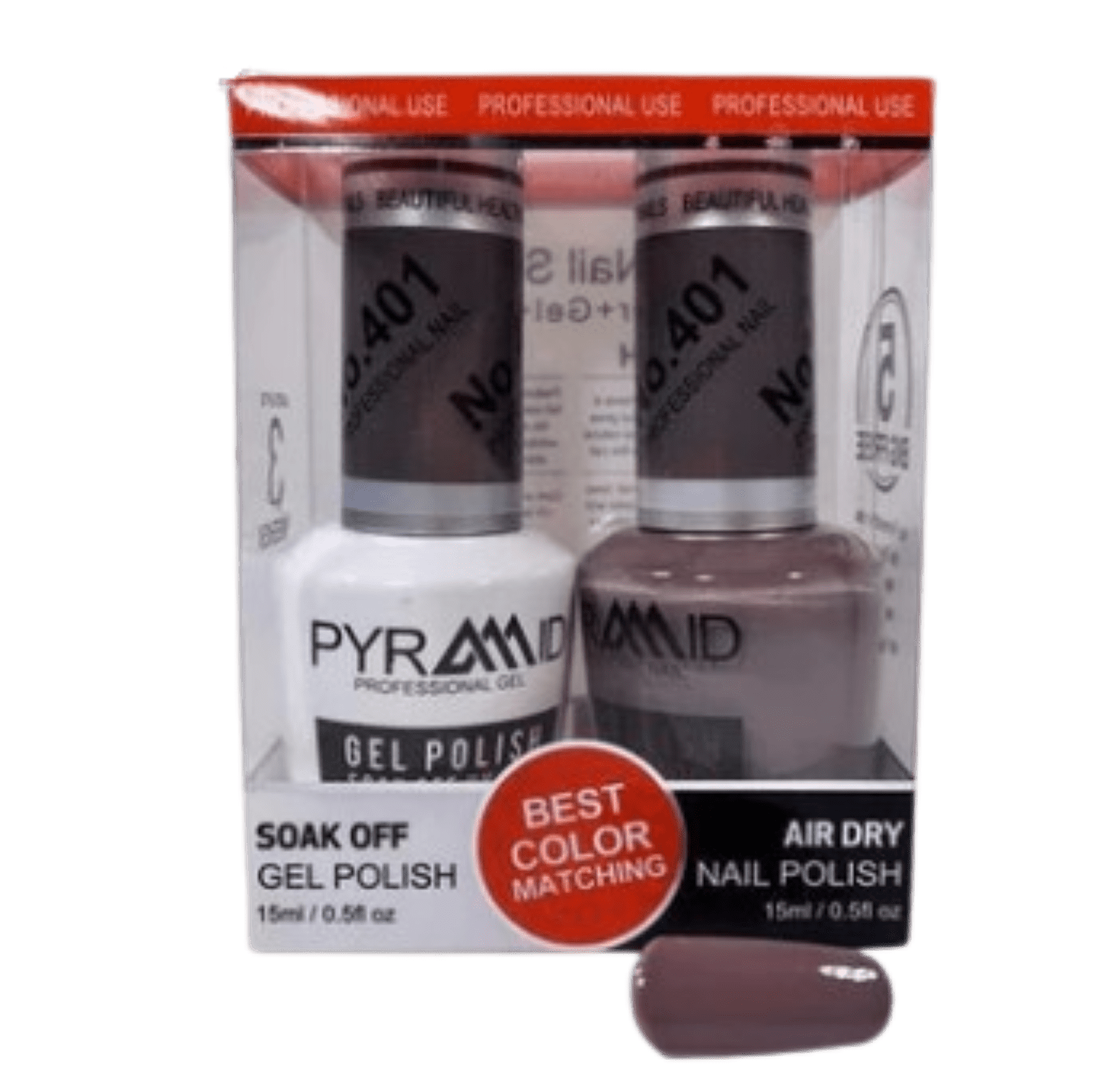 Pyramid Nail Duo - Gel Polish and Matching Nail Polish - 401 - Walmart.com
