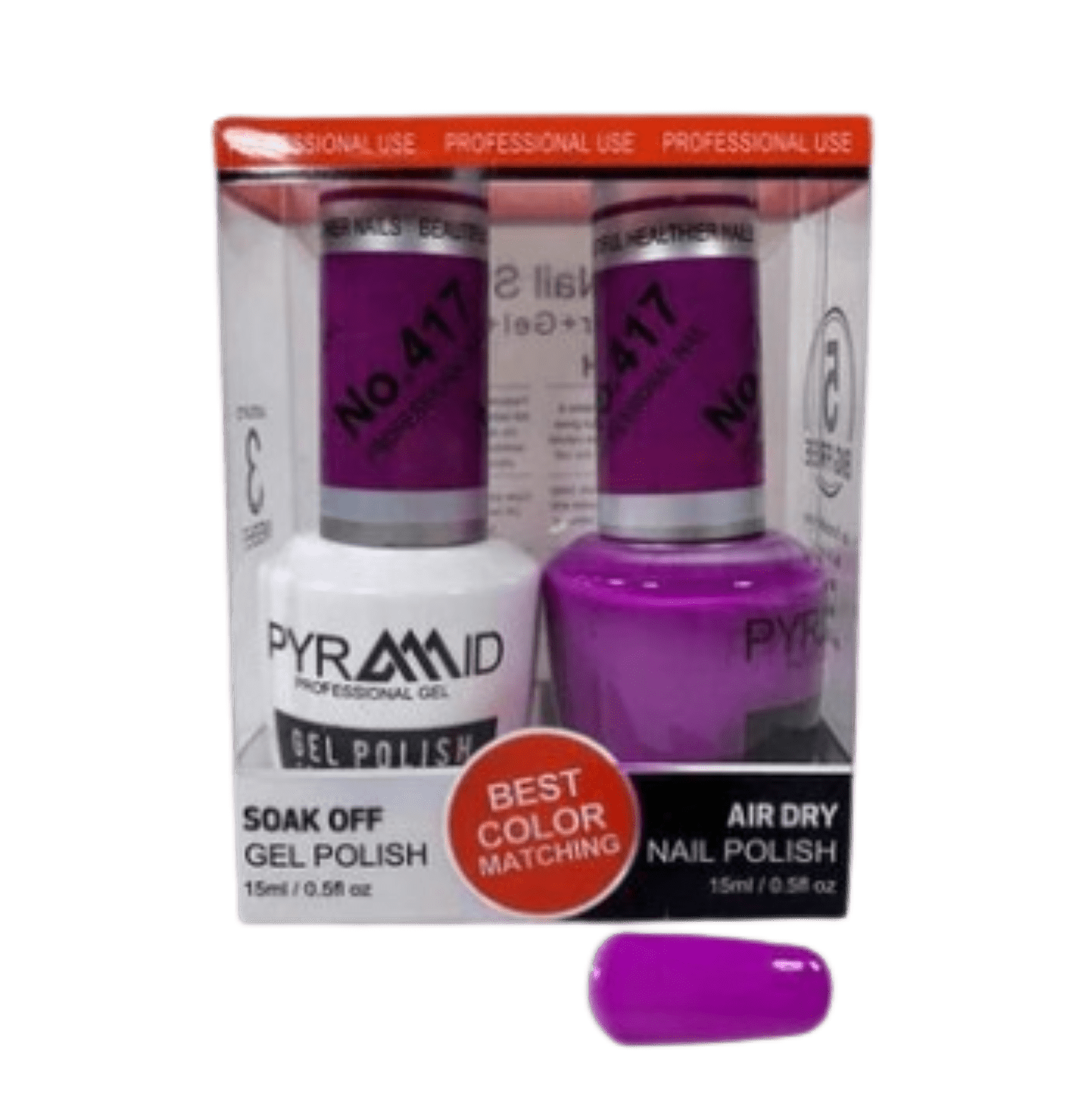 Pyramid Nail Duo - Gel Polish and Matching Nail Polish - 417 - Walmart.com