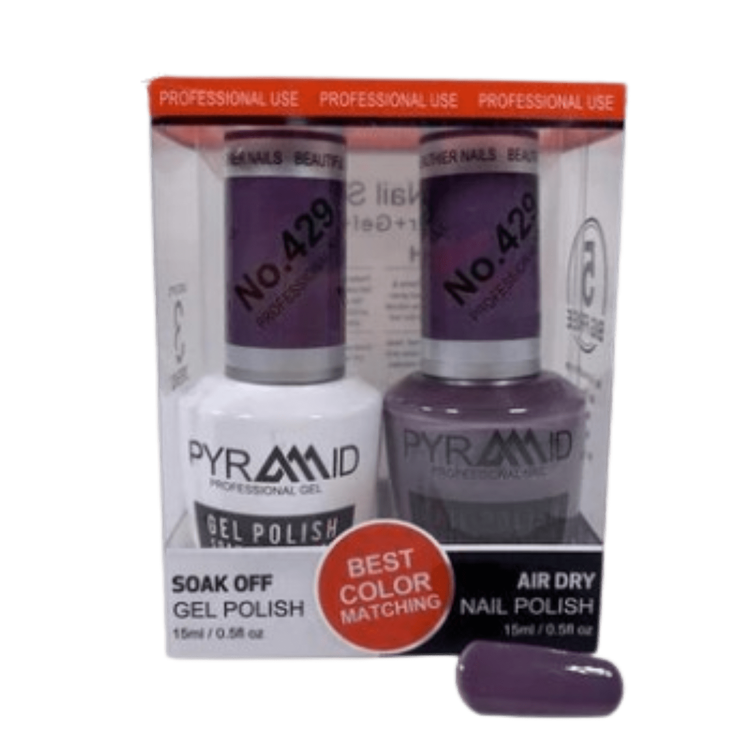 Pyramid Nail Duo - Gel Polish and Matching Nail Polish - 429 - Walmart.com