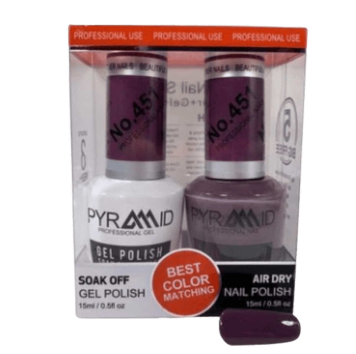 Pyramid Nail Duo - Gel Polish and Matching Nail Polish - 451 - Walmart.com