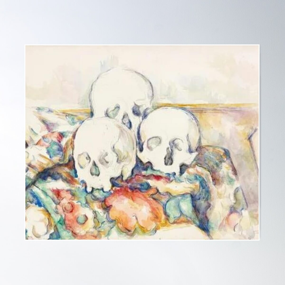Pyramid Of Skull Paul Cezanne Art Work Draw Poster Wall Art, Modern ...