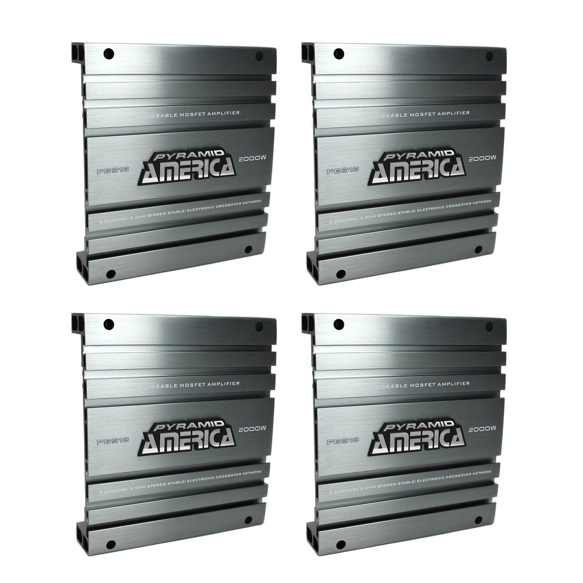 Pyramid PB918 2000W 2 Channel Car Audio Amplifier Power Amp Bridgeable ...