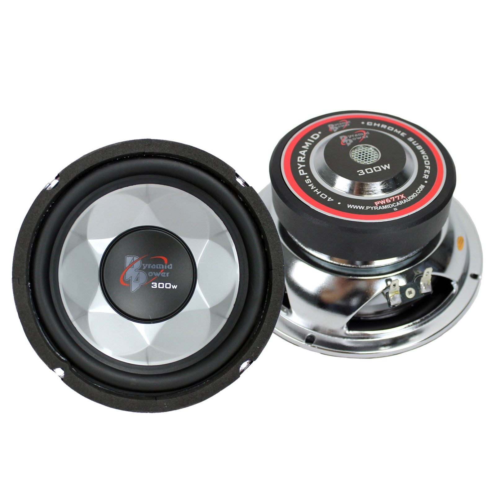 Pyramid PW677X 6 Inch 300 Watt 4 Ohm Car Audio Power Audio Sub ...