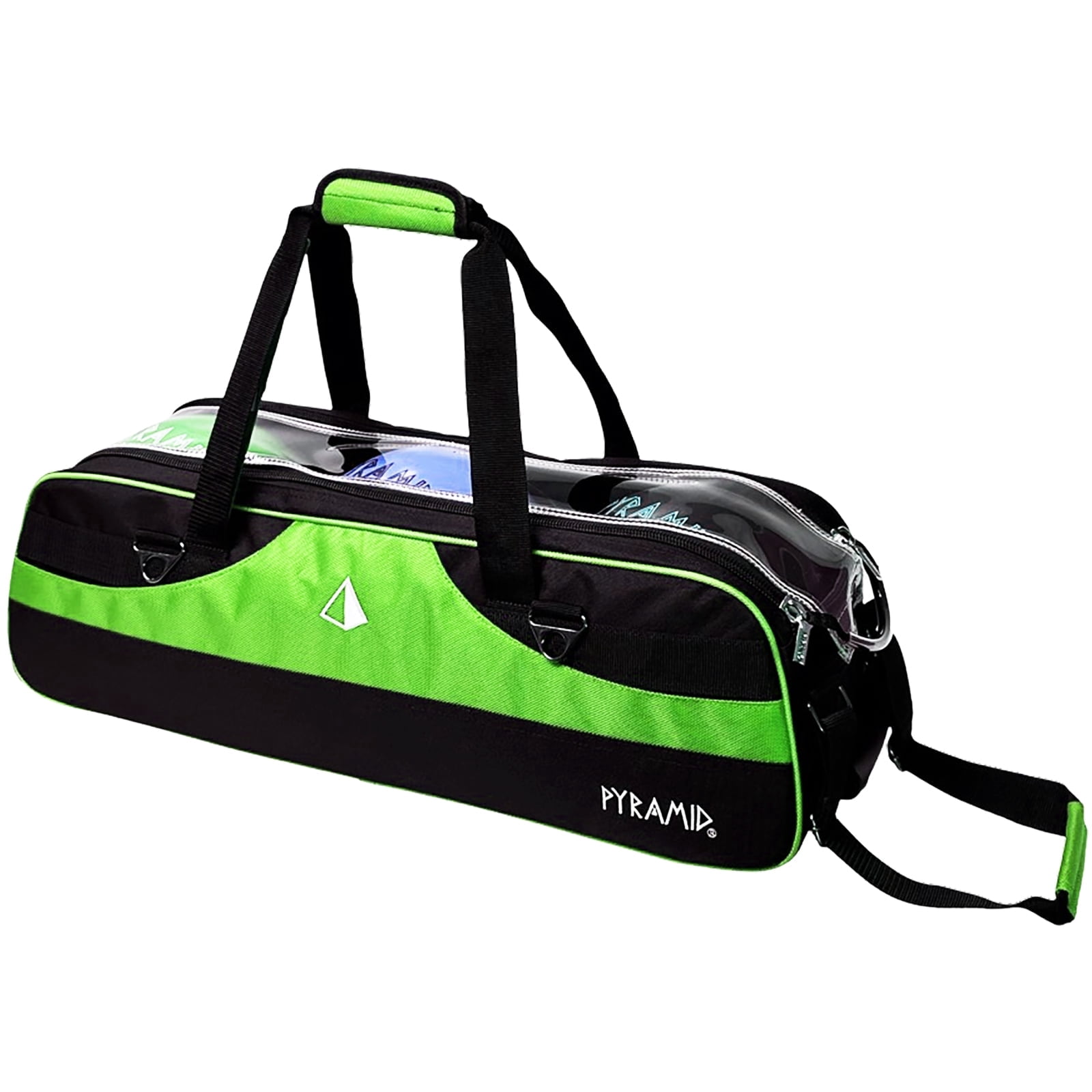 Pyramid Path Slim Triple Tote Roller Bowling Bag with Clear Top ...