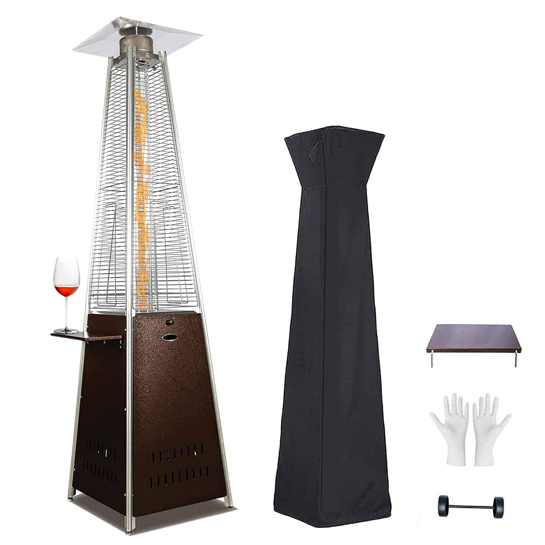 ALEKO Freestanding Silver Propane Patio Heater - Walmart.com