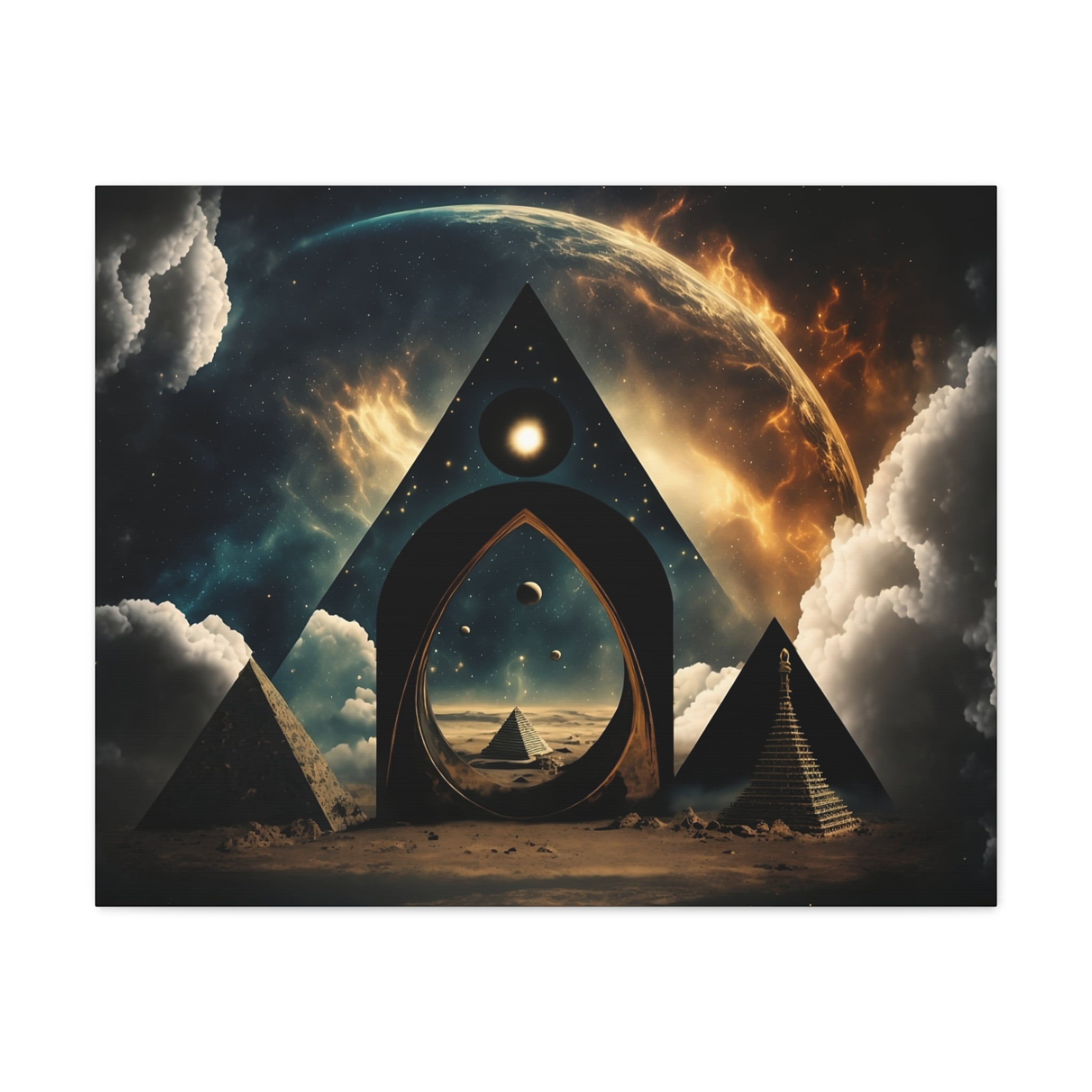 Pyramid Portal Star Gate Wall Art Canvas Spiritual Decor - Walmart.com