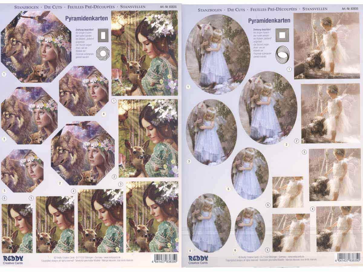 Reddy Creative Cards Pyramid Precut sheets - Fantasy/Girl - Walmart.com