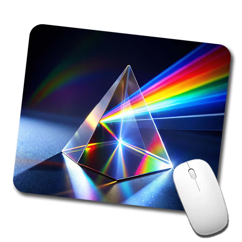 Pyramid Prism Refracted Rainbow Mouse Pad Low Profile Gaming Mat ...