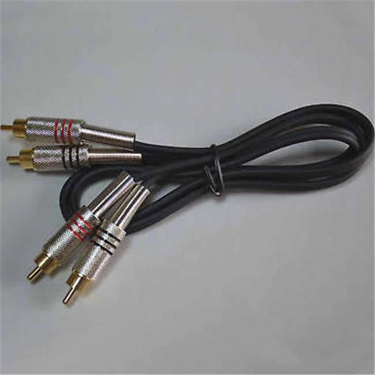 Pyramid R18G 18 ft. Stereo Dual RCA Patch Cord Cable with 14 Karat Gold ...