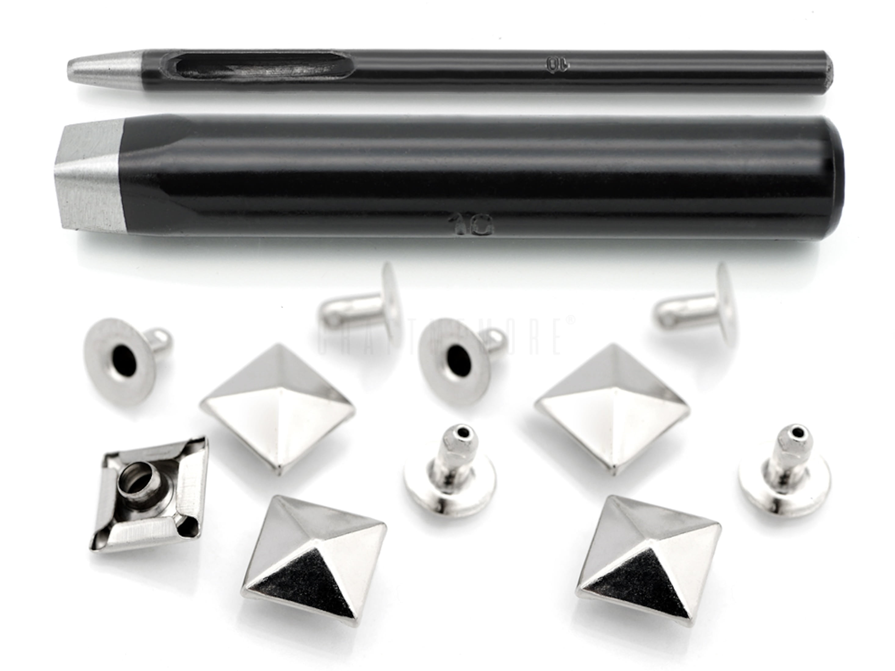 Pyramid Rivet Setter, Spike Rivet Setting Tool Kit, Hole Punch Cutter ...