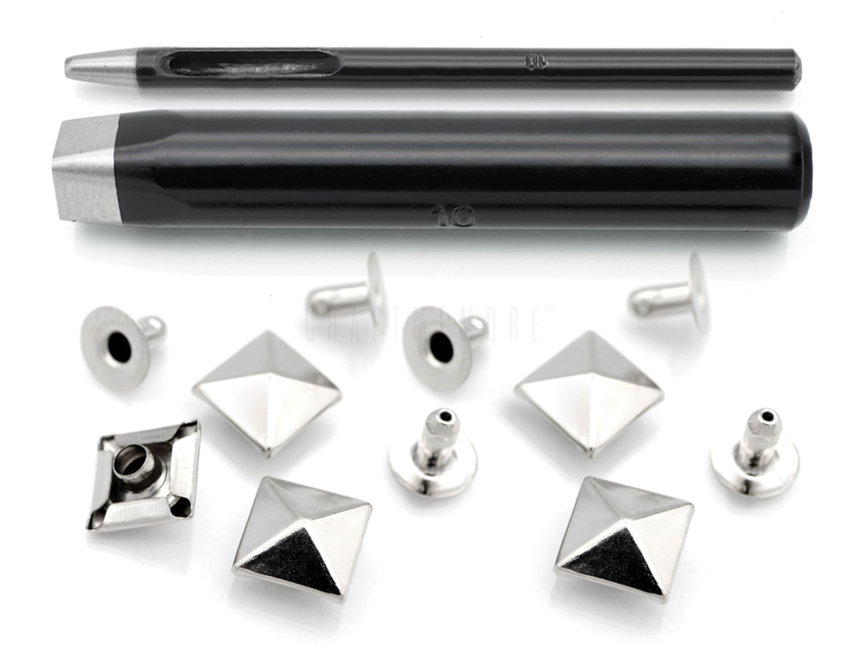 Pyramid Rivet Setter, Spike Rivet Setting Tool Kit, Hole Punch Cutter ...