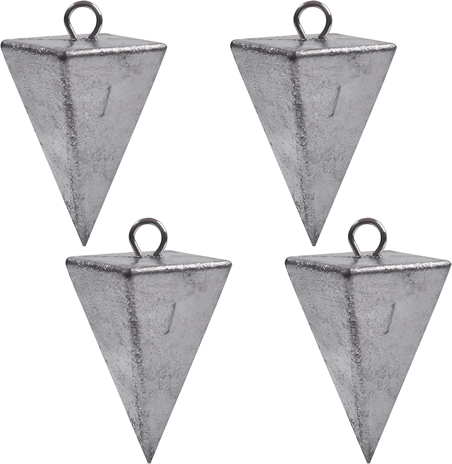 VanRolldex Pyramid Sinkers Fishing Weights, Metal, 4 Piece - Walmart.com