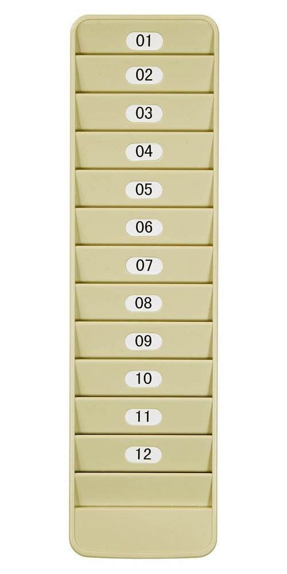 Pyramid Time Systems 500-12 Badge Rack, 12 Pockets, Lightweight Durable ...