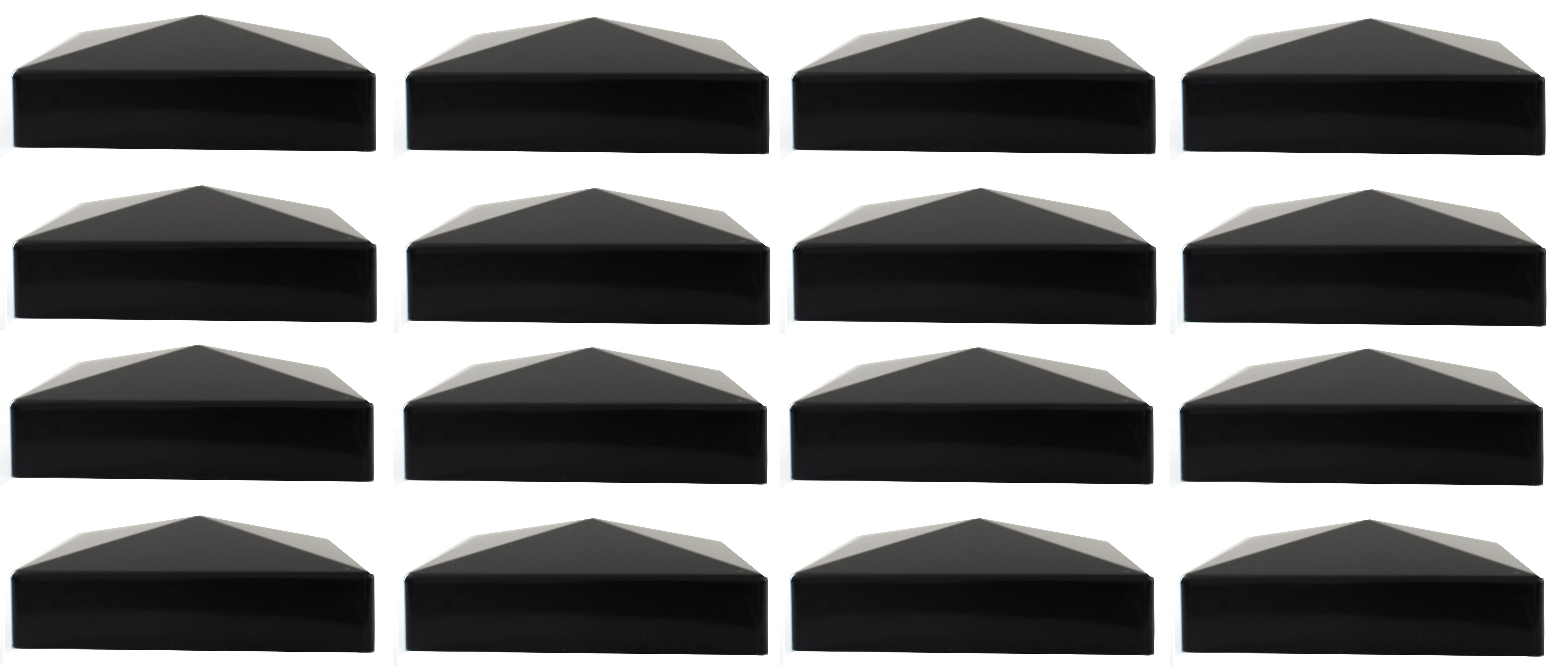 Pyramid True 5x5 (127mmx127mm) Plastic Fence Post Cap Black 16 ...