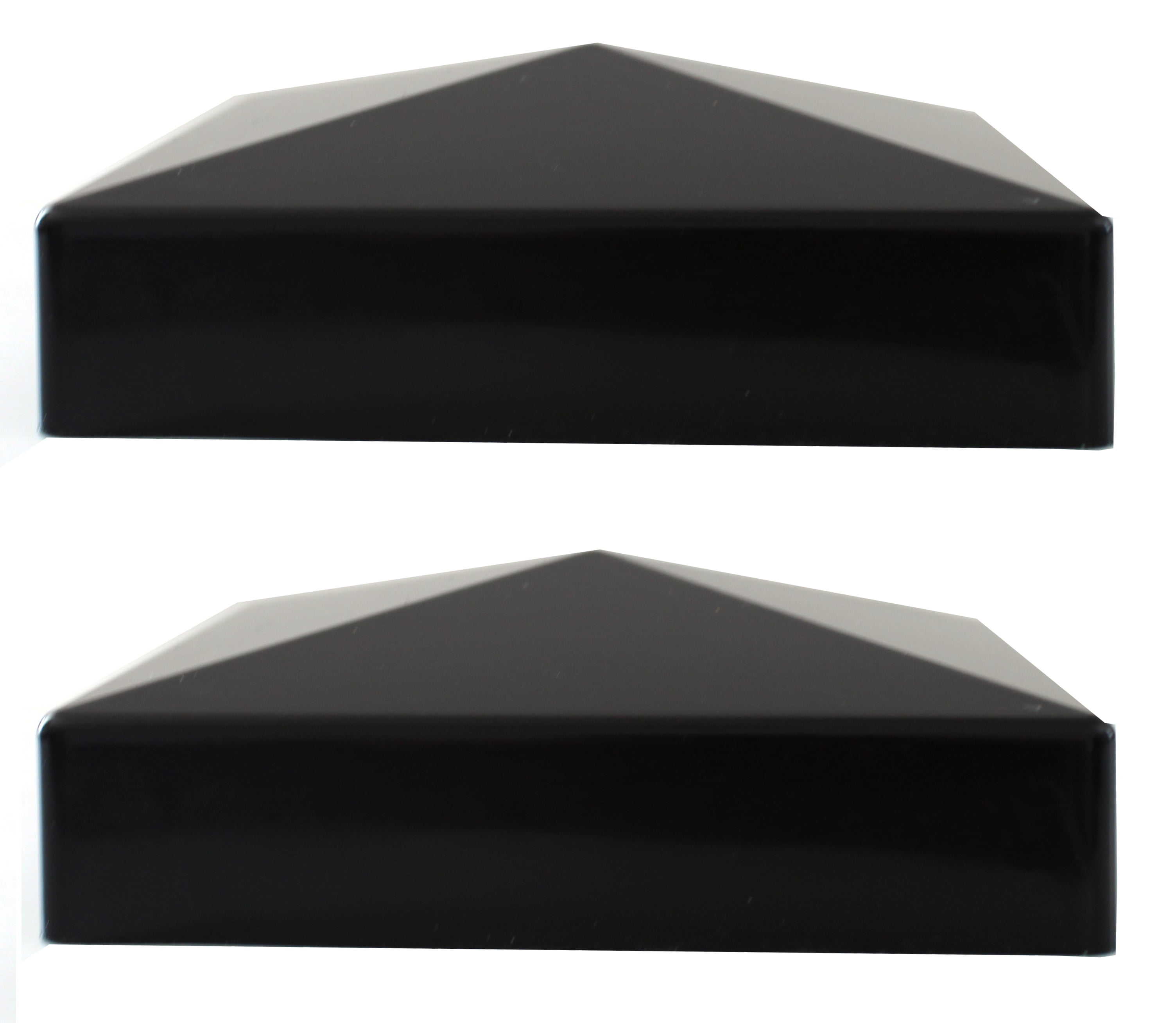 Pyramid True 5x5 (127mmx127mm) Plastic Fence Post Cap Black 2 - Walmart.com