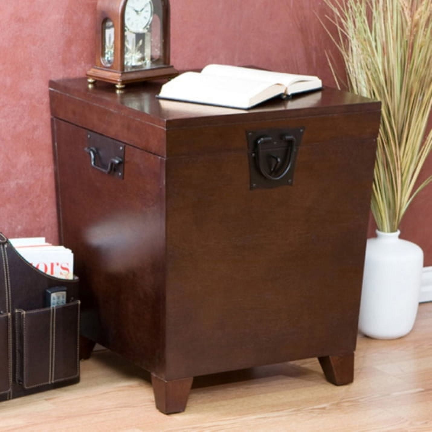 Pyramid Trunk End Table-Finish:Espresso - Walmart.com