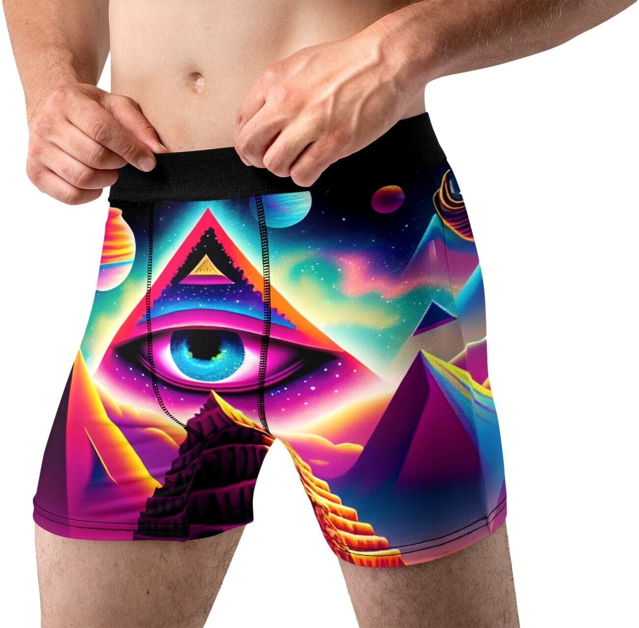 Pyramid Underwear Adult Bizarre Colorful Panting Style Boxer Briefs For ...