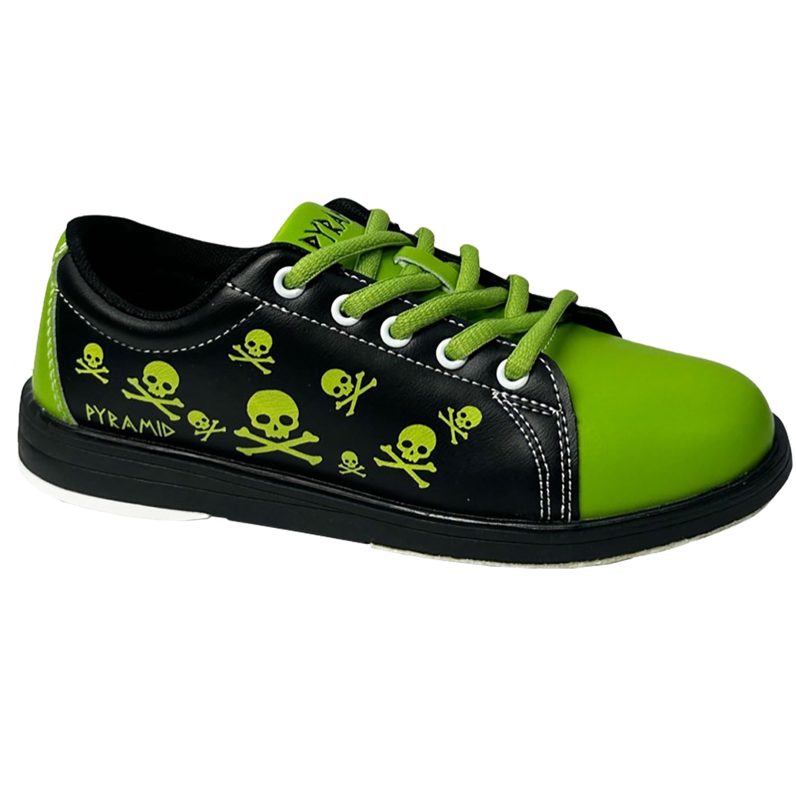 Pyramid Youth Skull Bowling Shoes, Universal Slide Sole, Green/Black ...