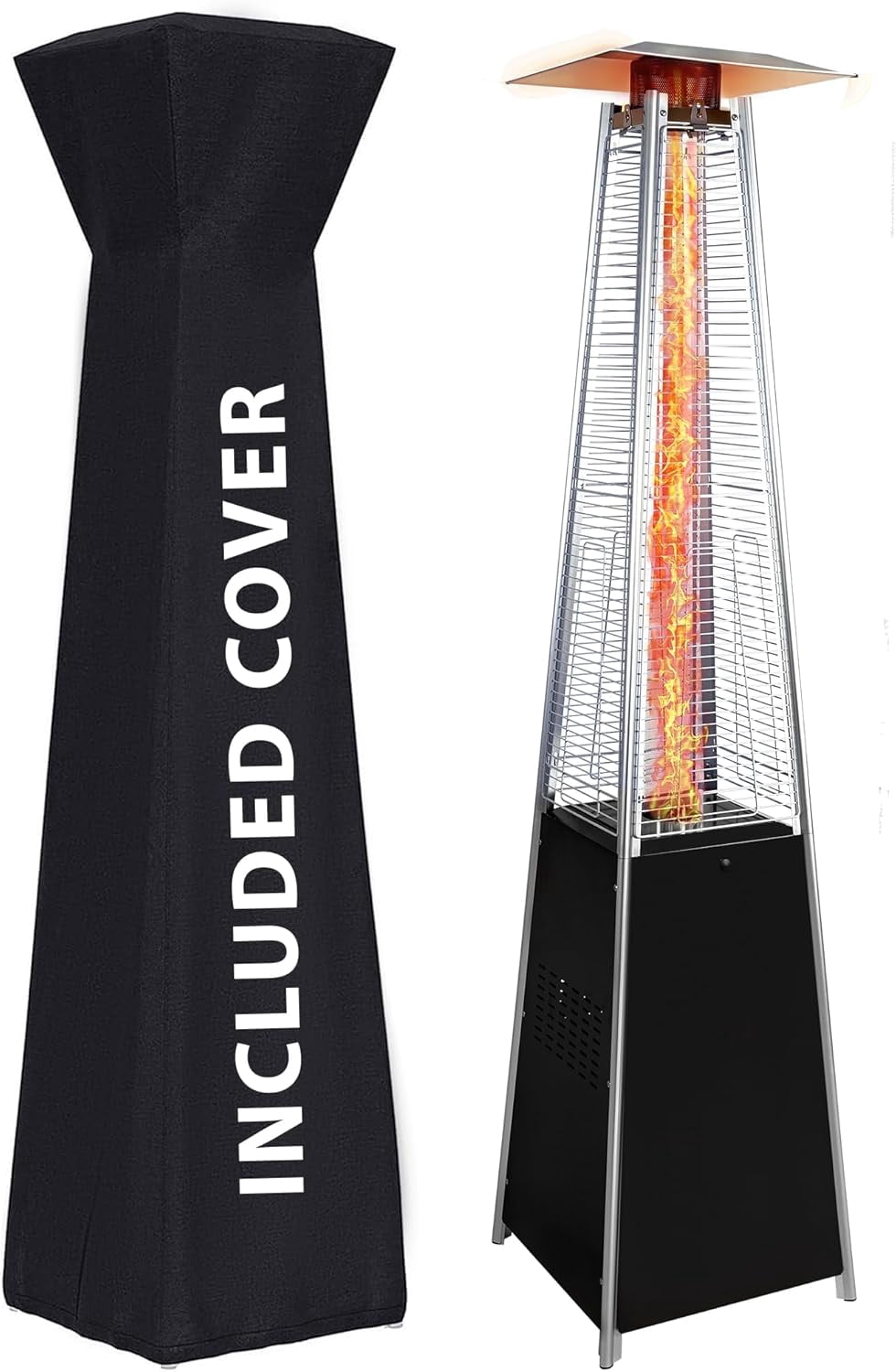 Pyramid outdoor heater, 48000 BTU Propane Patio Heater with Detachable ...