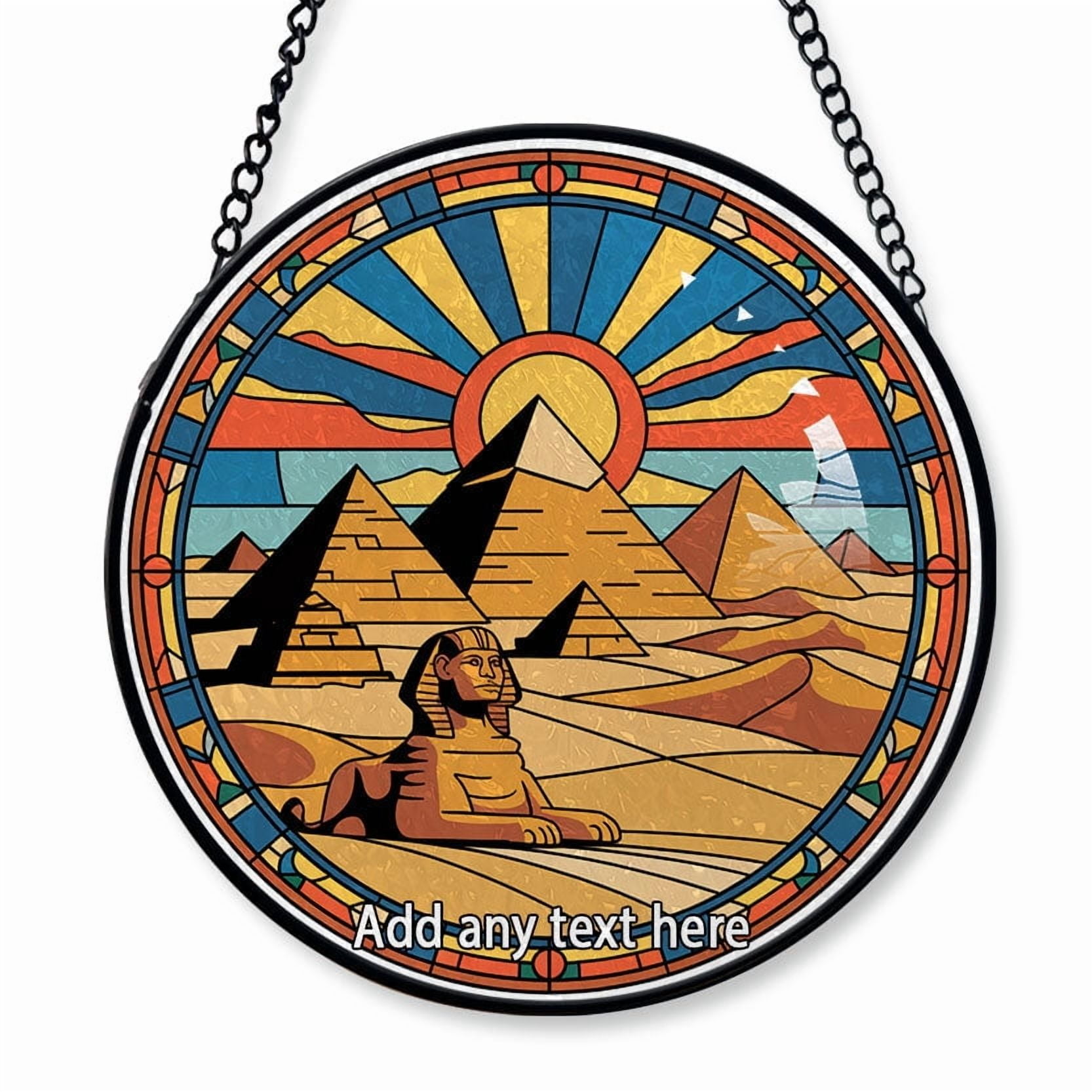 Pyramids of Giza Egypt Stained Glass Suncatcher Window Hanging ...