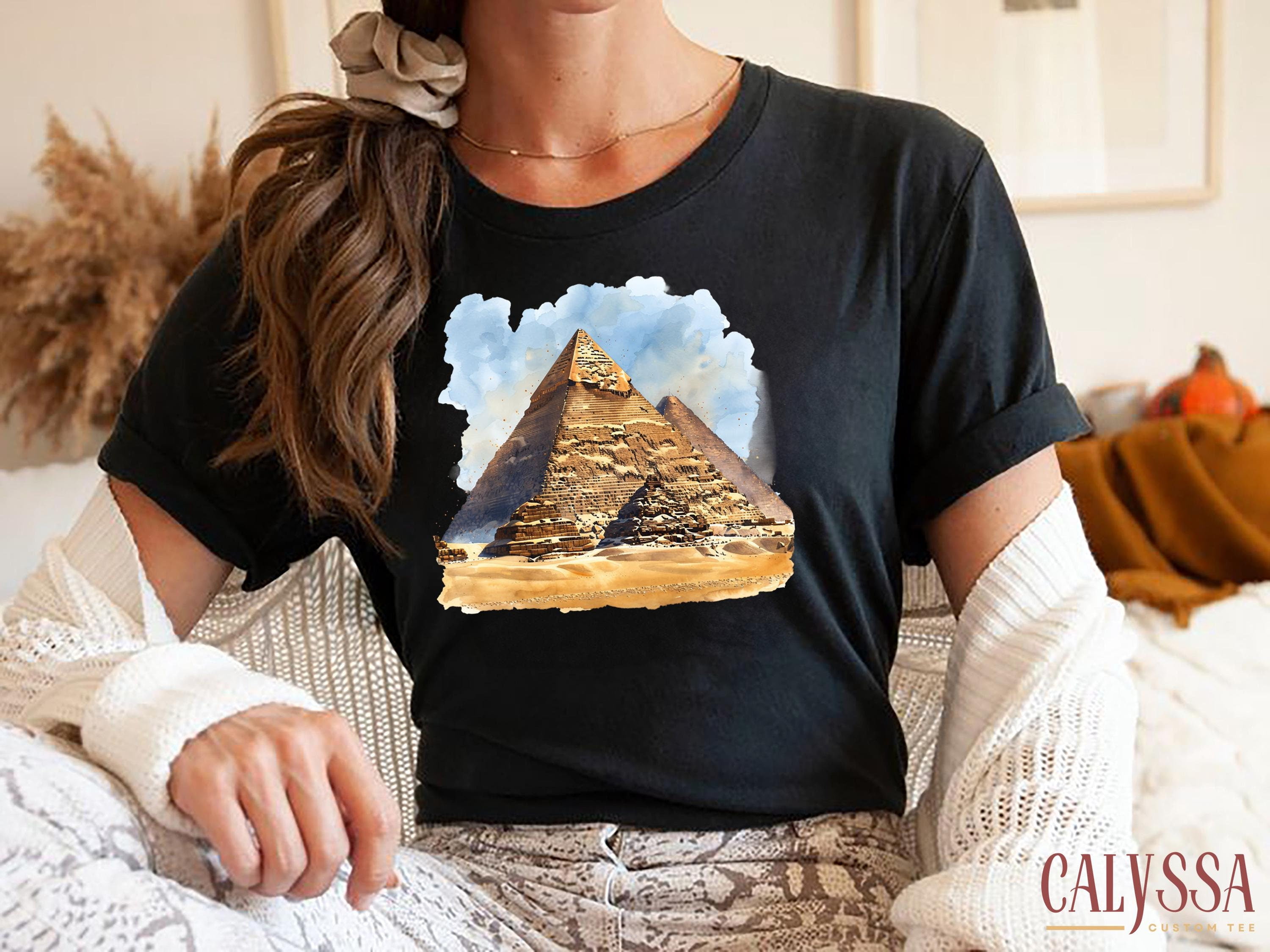Pyramids of Giza T-Shirt, Egyptian Pyramids Shirt, Ancient Egypt ...