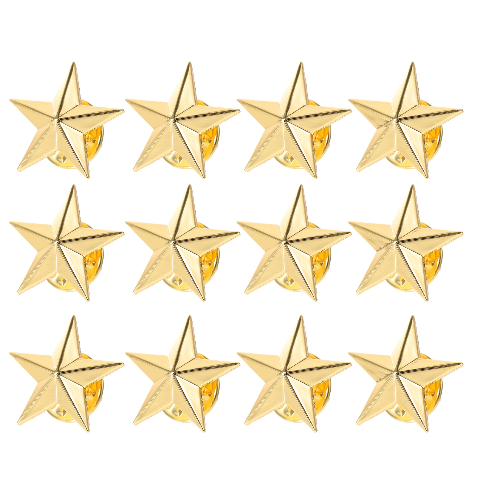 Pyramidti 12pcs Star Shape Badges Lapel Pins Star Rating Badges Party ...